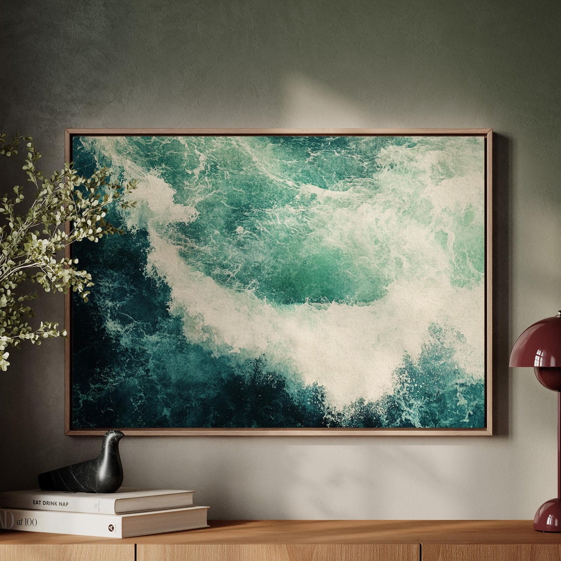 Dopaprint UNFRAMED PAPER POSTER Dynamic Ocean Waves Abstract: Coastal Art Print Capturing Aqua ...