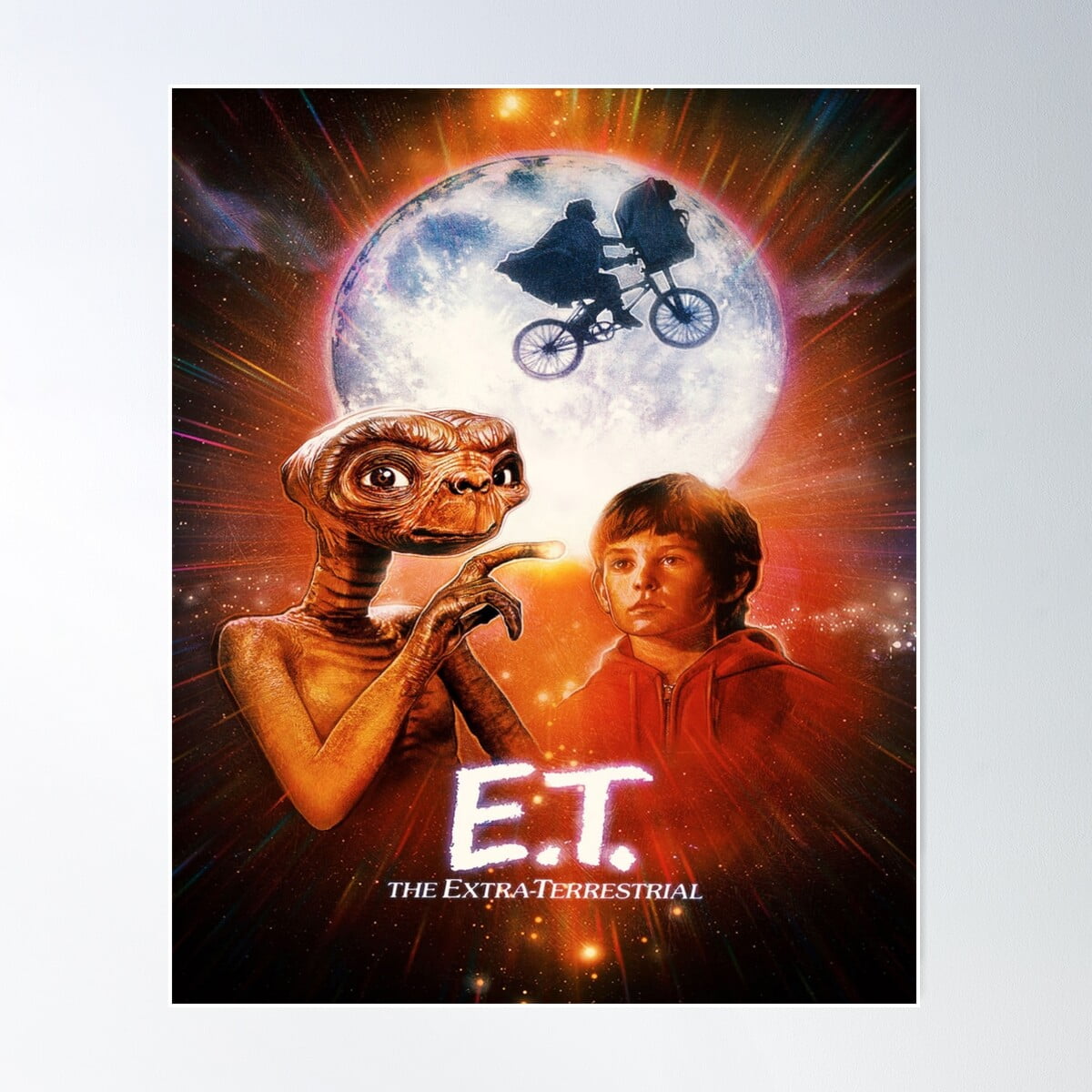 Dopaprint UNFRAMED PAPER POSTER E.T. The Extra Terrestrial (1982) Movie Poster Wall Art, Modern ...