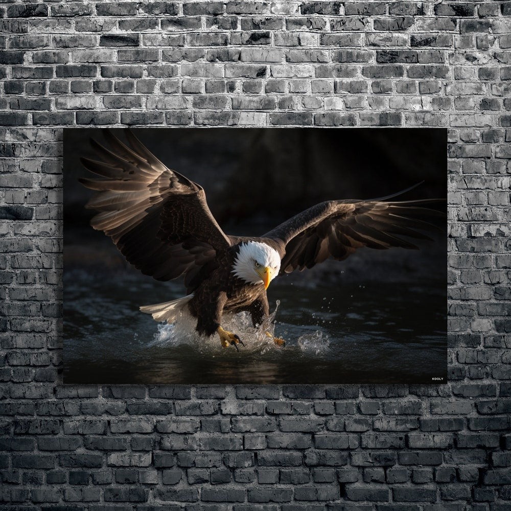 Dopaprint UNFRAMED PAPER POSTER Eagle Grabbing Fish Painting Style ...