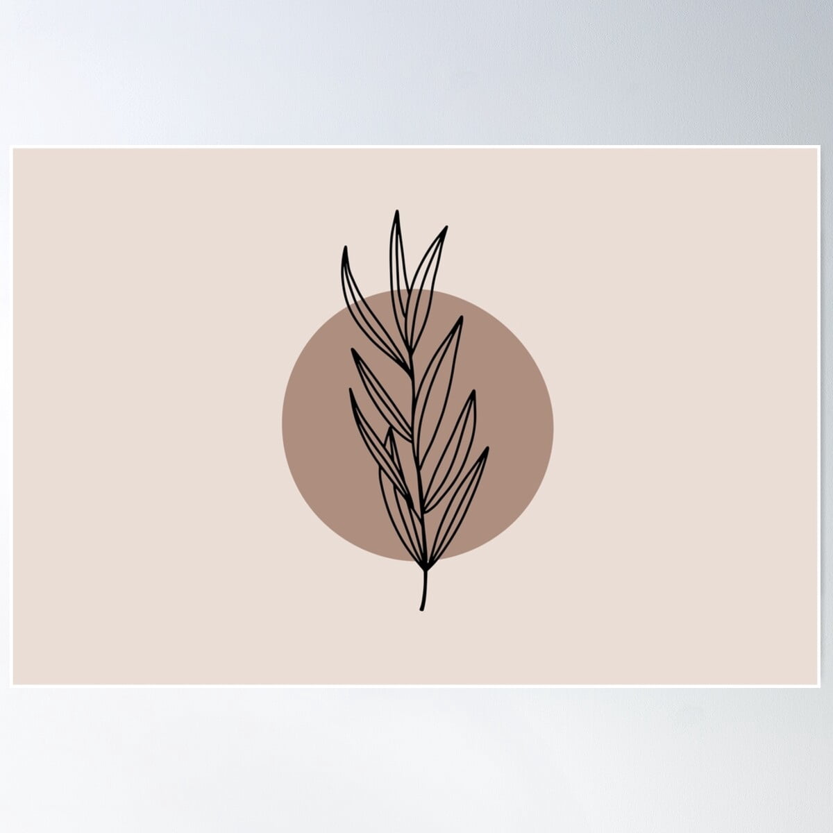 Dopaprint UNFRAMED PAPER POSTER Earthy Browns Modern Botanical Mid ...