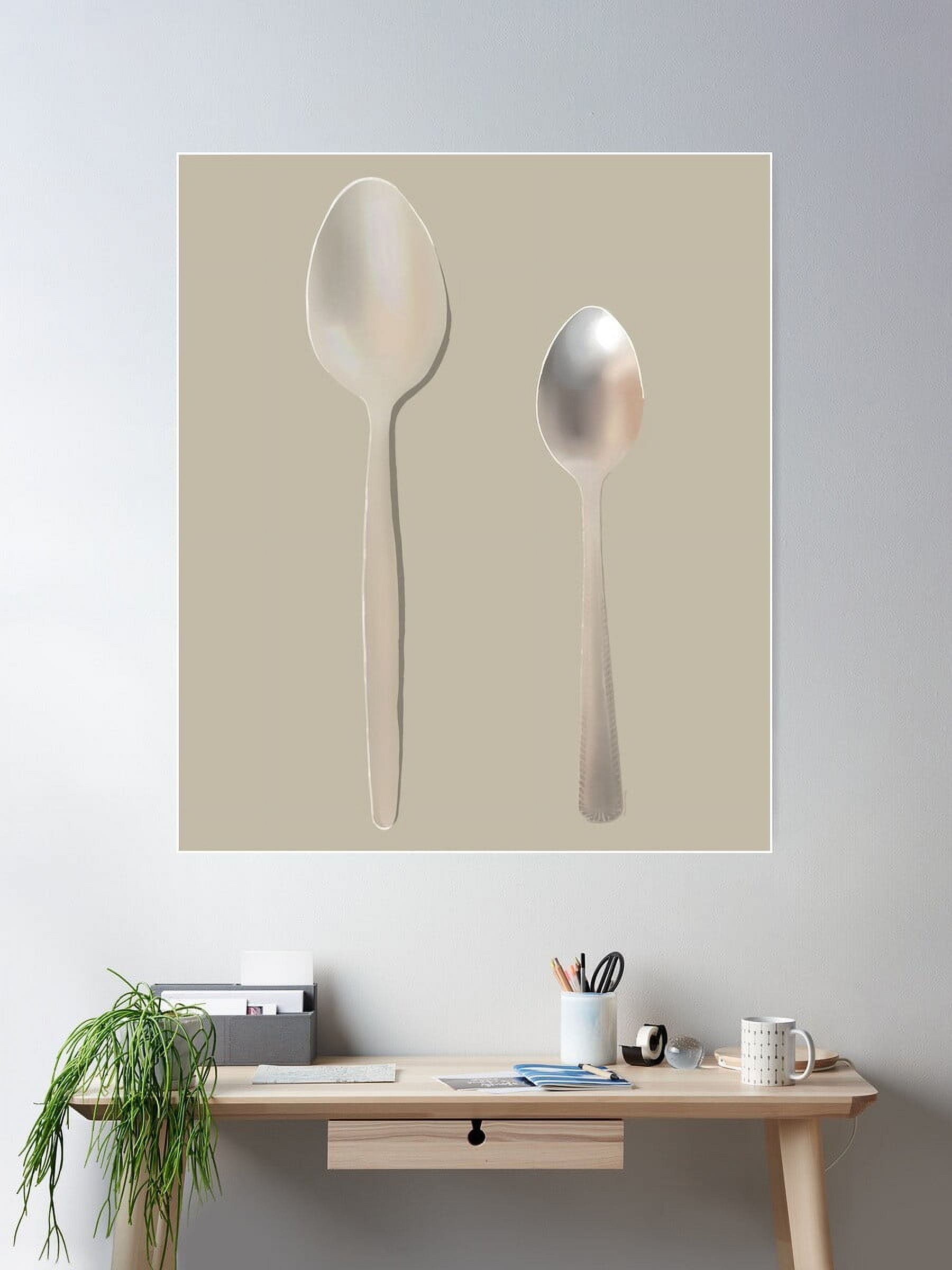 Dopaprint UNFRAMED PAPER POSTER Eating Spoons Poster Wall Art, Modern ...