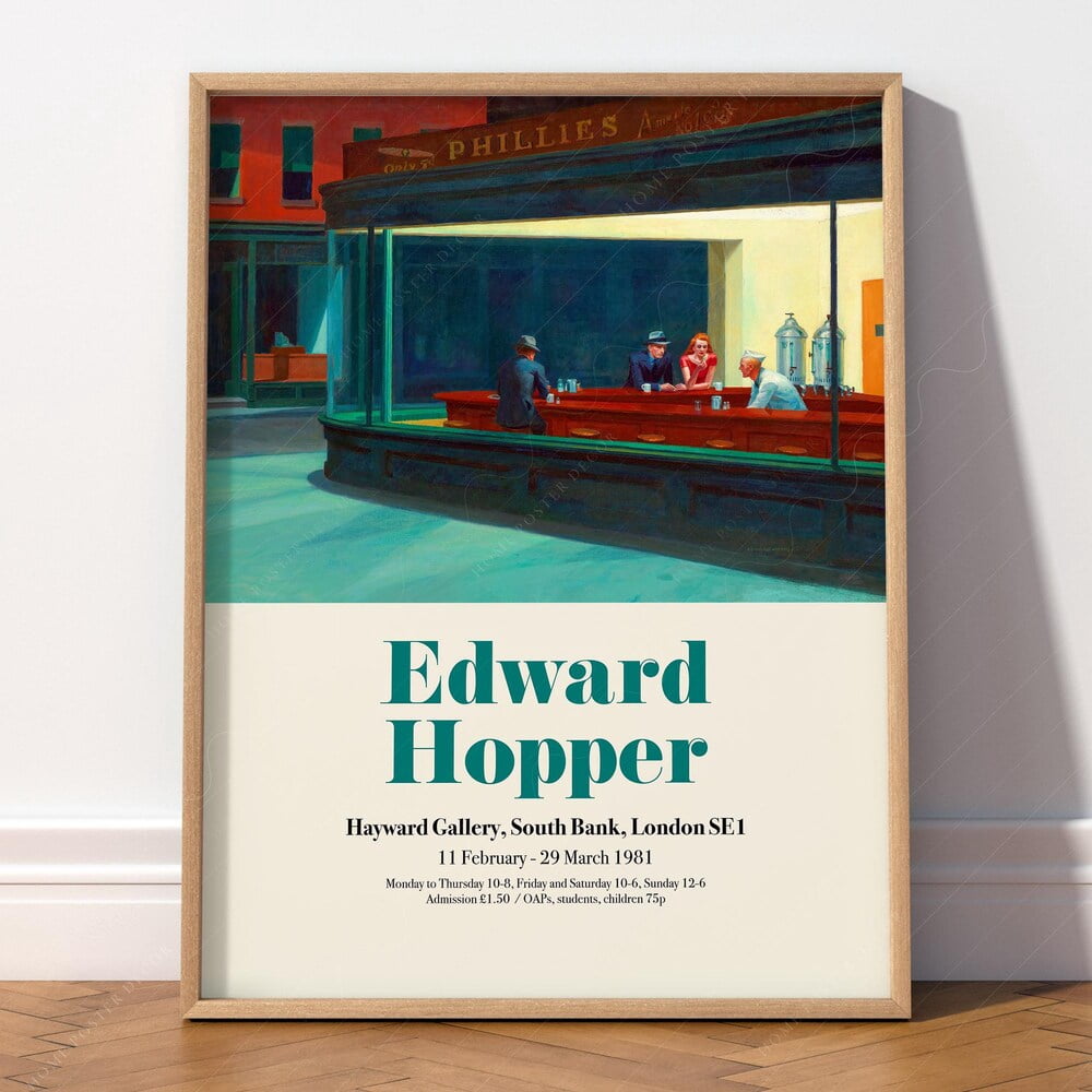 Dopaprint UNFRAMED PAPER POSTER Edward Hopper Poster, Nighthawks Art ...