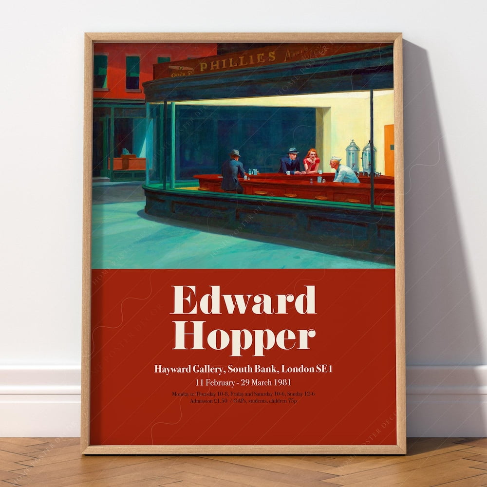 Dopaprint UNFRAMED PAPER POSTER Edward Hopper Print, Nighthawks Art ...