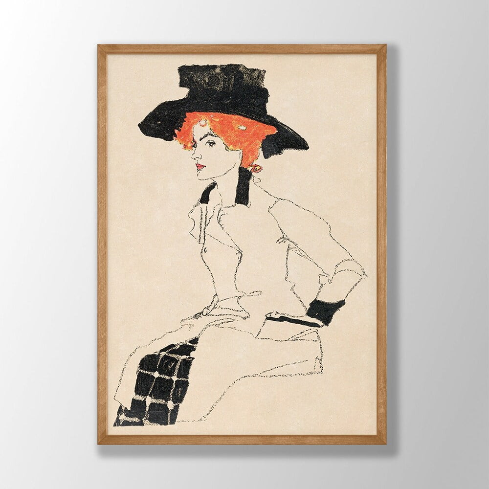 Dopaprint UNFRAMED PAPER POSTER Egon Schiele Print, Portrait Of A Woman ...