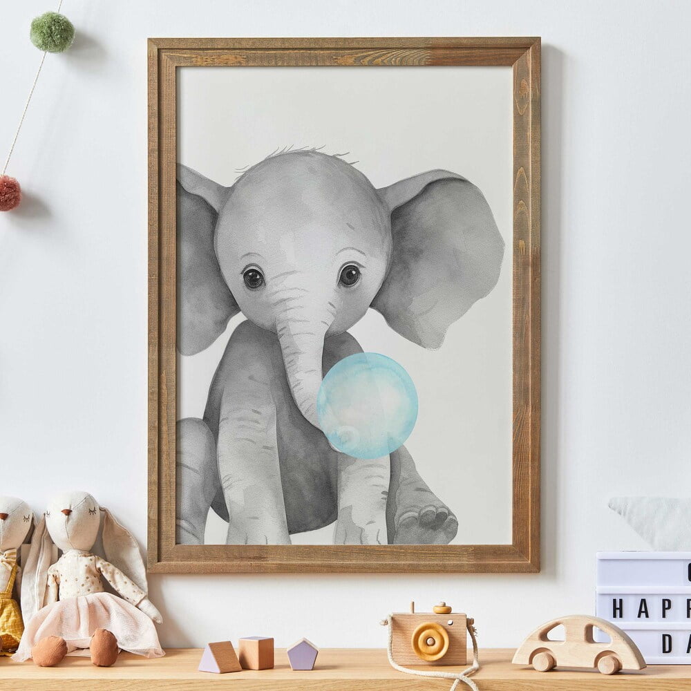 Dopaprint UNFRAMED PAPER POSTER Elephant Bubblegum Print, Elephant ...