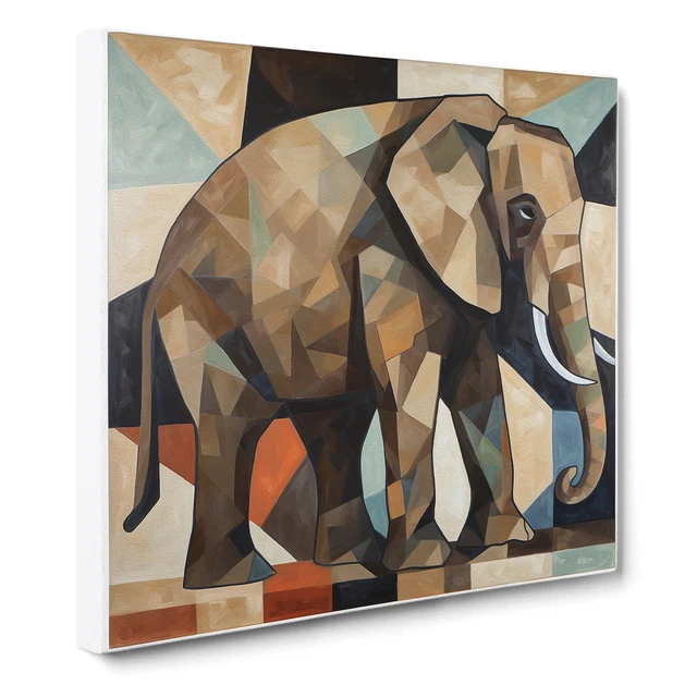 Dopaprint UNFRAMED PAPER POSTER Elephant Cubism No.4 Wall Art Print ...