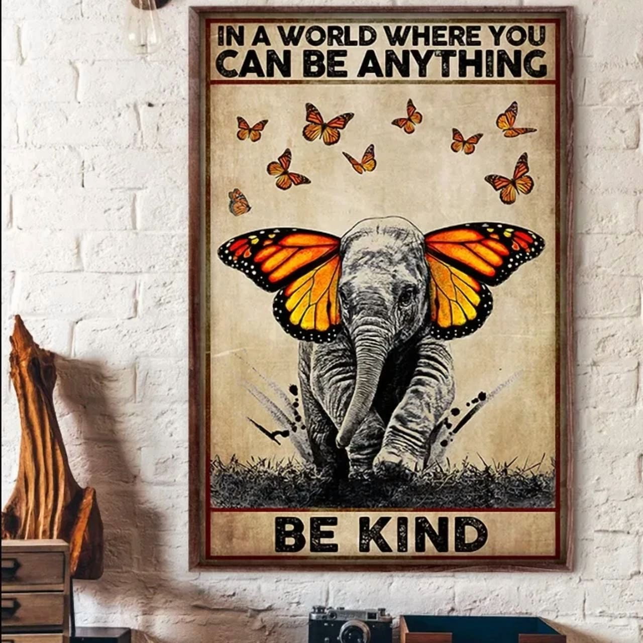 Dopaprint UNFRAMED PAPER POSTER Elephant In A World Where You Can Be ...