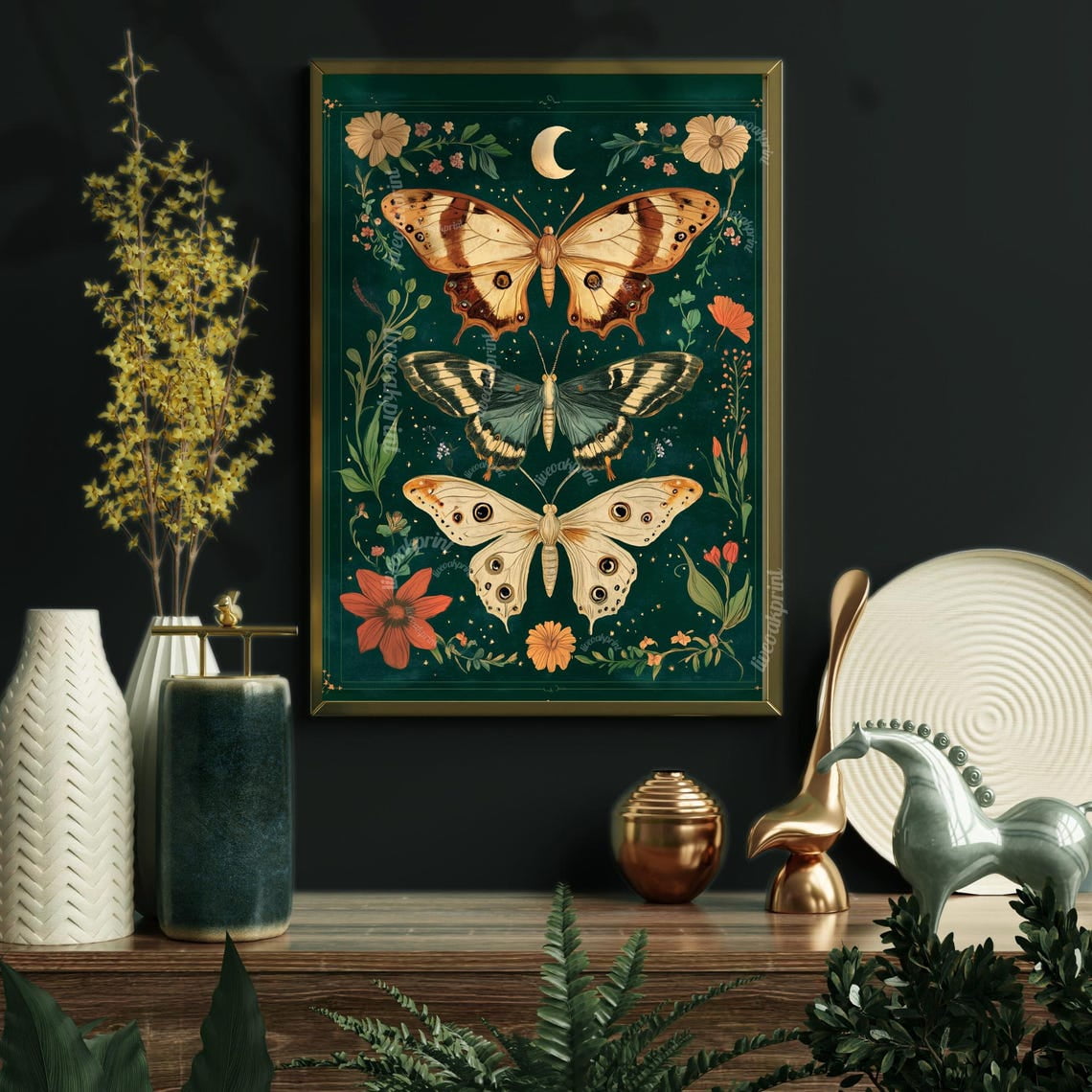 Dopaprint UNFRAMED PAPER POSTER Emerald Green Vintage Scientific ...