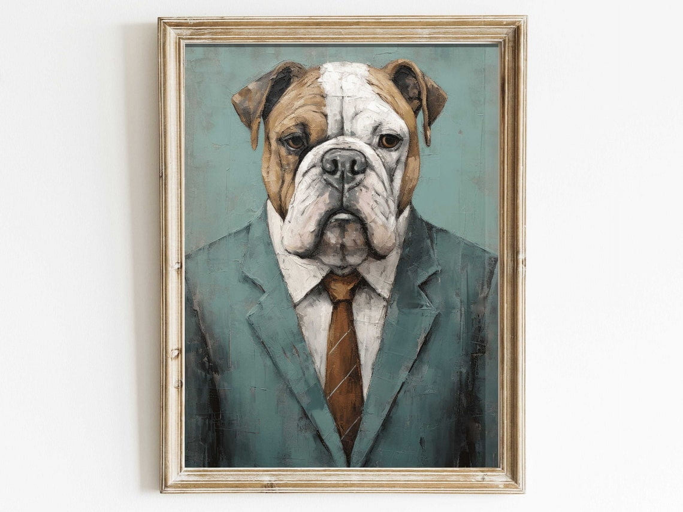 Dopaprint UNFRAMED PAPER POSTER English Bulldog Art, Vintage Dog Print ...