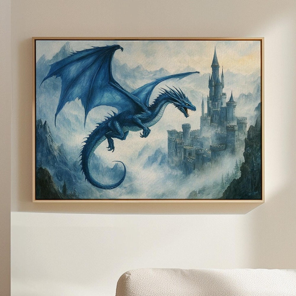 Dopaprint UNFRAMED PAPER POSTER Epic Blue Dragon Poster Wall Art ...