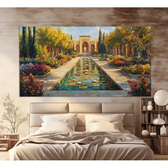 Dopaprint UNFRAMED PAPER POSTER Eram Garden Pond In Iran Wall Art, Home ...