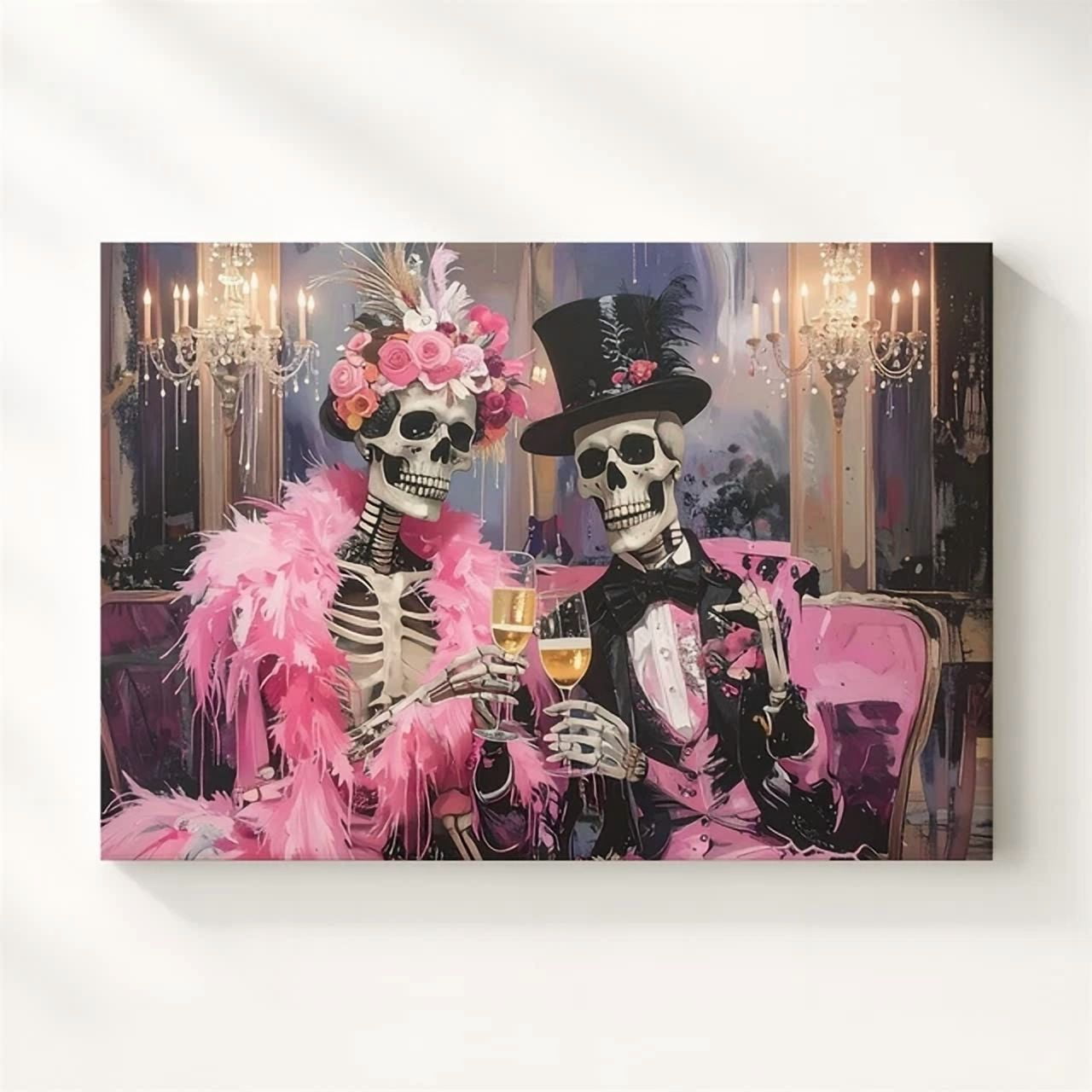 Dopaprint UNFRAMED PAPER POSTER Eternal Toast Skeleton Couple In ...