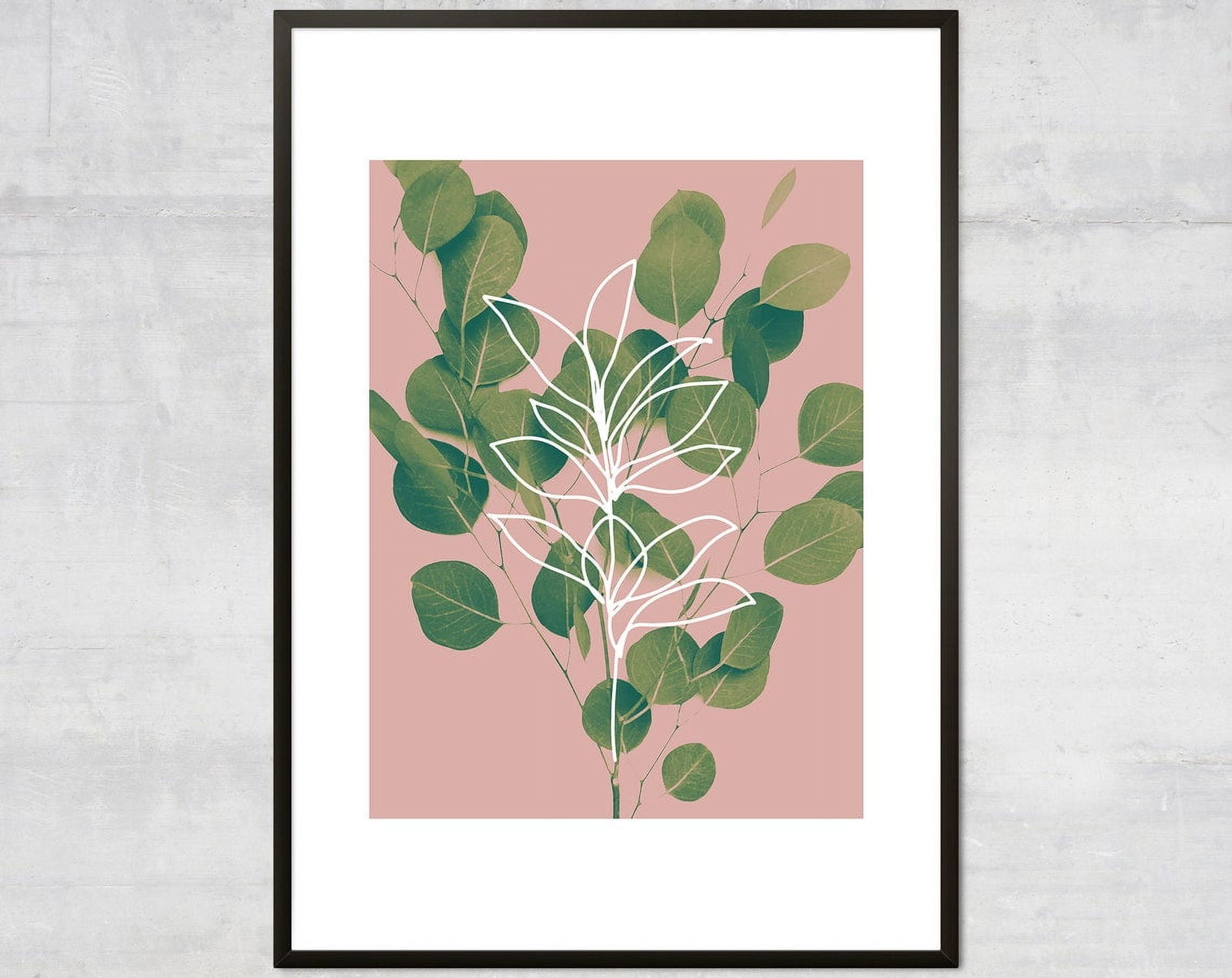 Dopaprint UNFRAMED PAPER POSTER Eucalyptus Minimal Leaf Print, Botanic ...