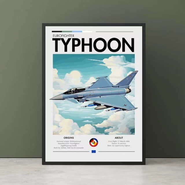Dopaprint UNFRAMED PAPER POSTER Eurofighter Typhoon Poster - Aviation ...