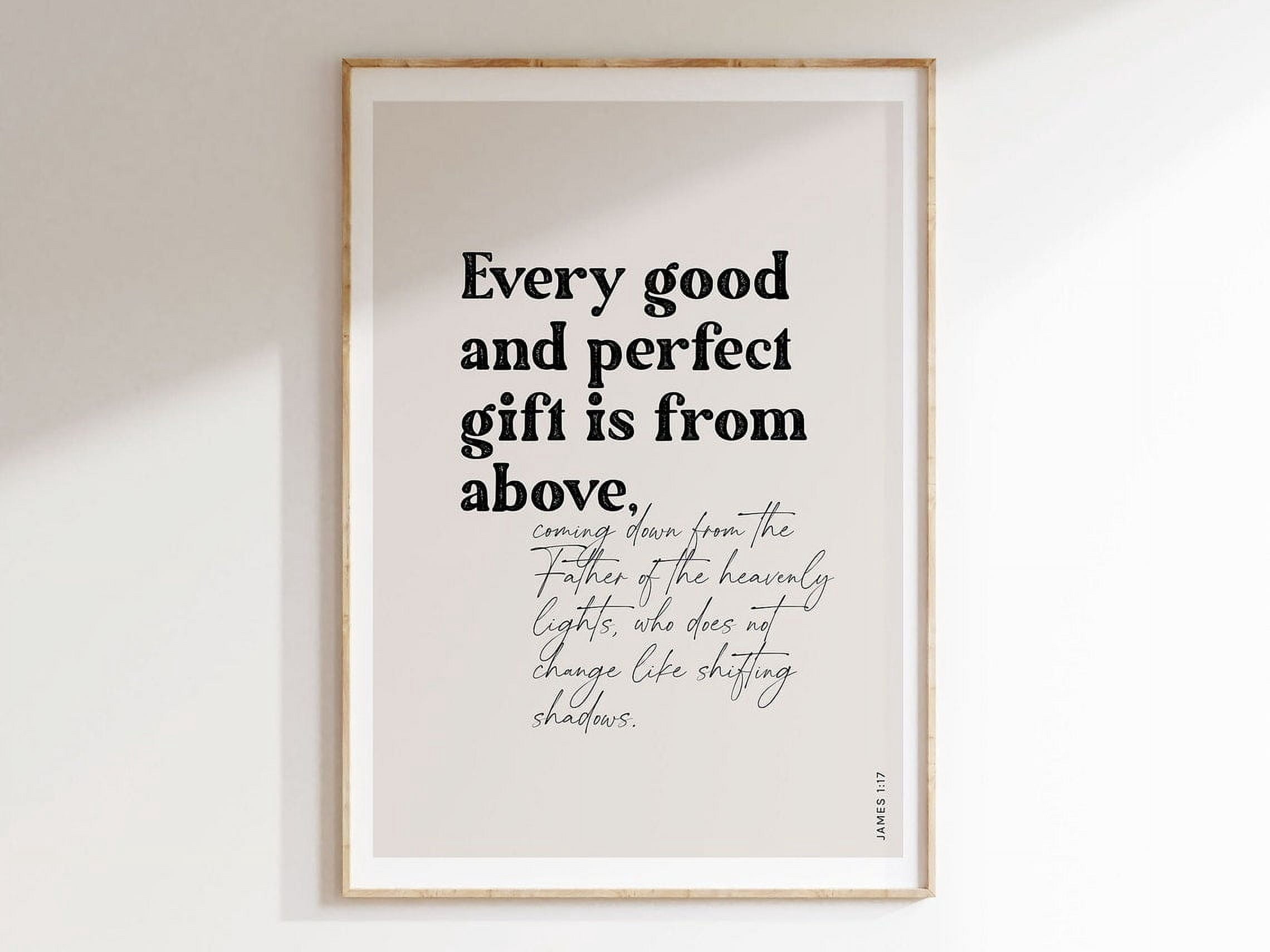 Dopaprint UNFRAMED PAPER POSTER Every Good And Perfect Gift Christian ...