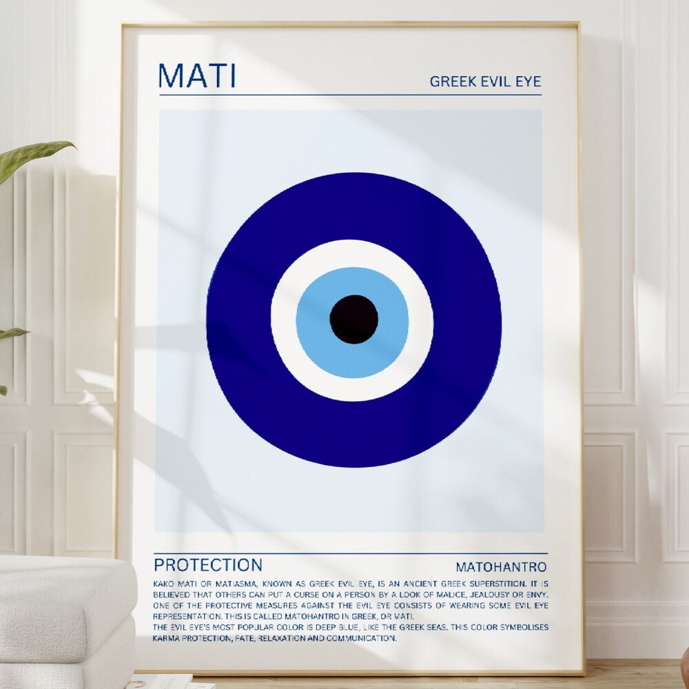 Dopaprint UNFRAMED PAPER POSTER Evil Eye Poster, Spiritual Wall Art ...