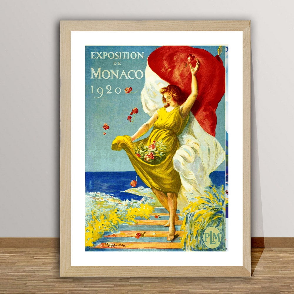 Dopaprint UNFRAMED PAPER POSTER Exposition De Monaco, 1920 Vintage ...