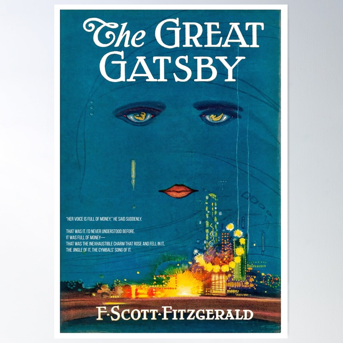 Dopaprint UNFRAMED PAPER POSTER F. Scott Fitzgerald The Great Gatsby ...