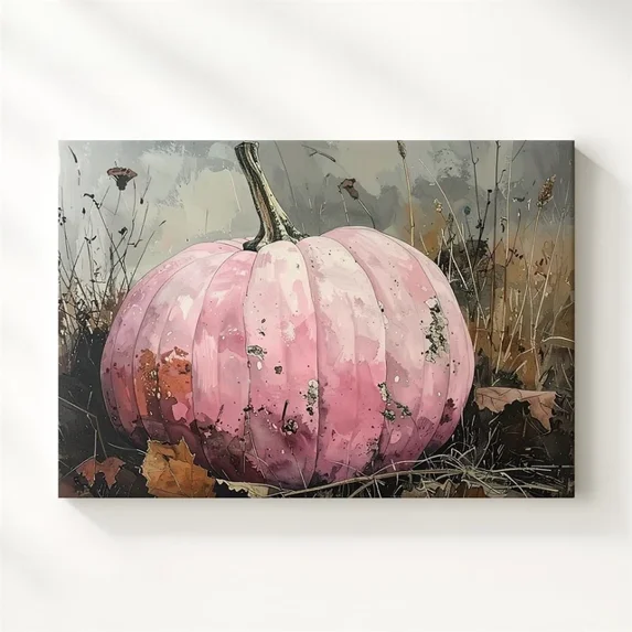 Dopaprint UNFRAMED PAPER POSTER Fading Autumn Pumpkin Pale Pink Gourd ...