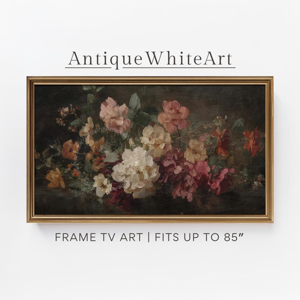Dopaprint UNFRAMED PAPER POSTER Fall Floral Art, Moody Dark Floral ...