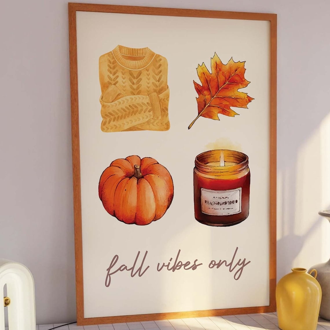 Dopaprint UNFRAMED PAPER POSTER Fall Vibes Only Print, Art, Cute Fall ...