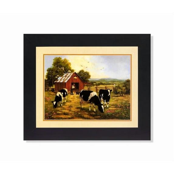 Dopaprint UNFRAMED PAPER POSTER Farmer'S Country Barn With Holstein ...