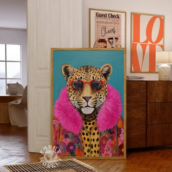 Dopaprint UNFRAMED PAPER POSTER Fashion Animal Print, Leo.Pard Art ...