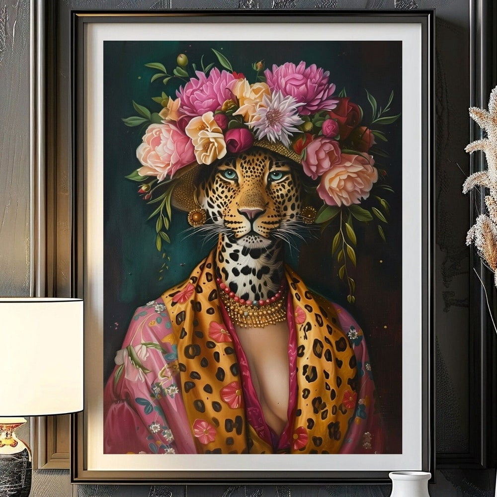 Dopaprint UNFRAMED PAPER POSTER Fashionista Leo.Pard Girl Wall Art ...