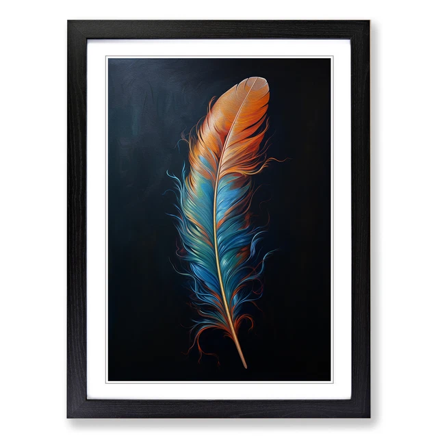 Dopaprint UNFRAMED PAPER POSTER Feather Modern Wall Art Print Poster ...