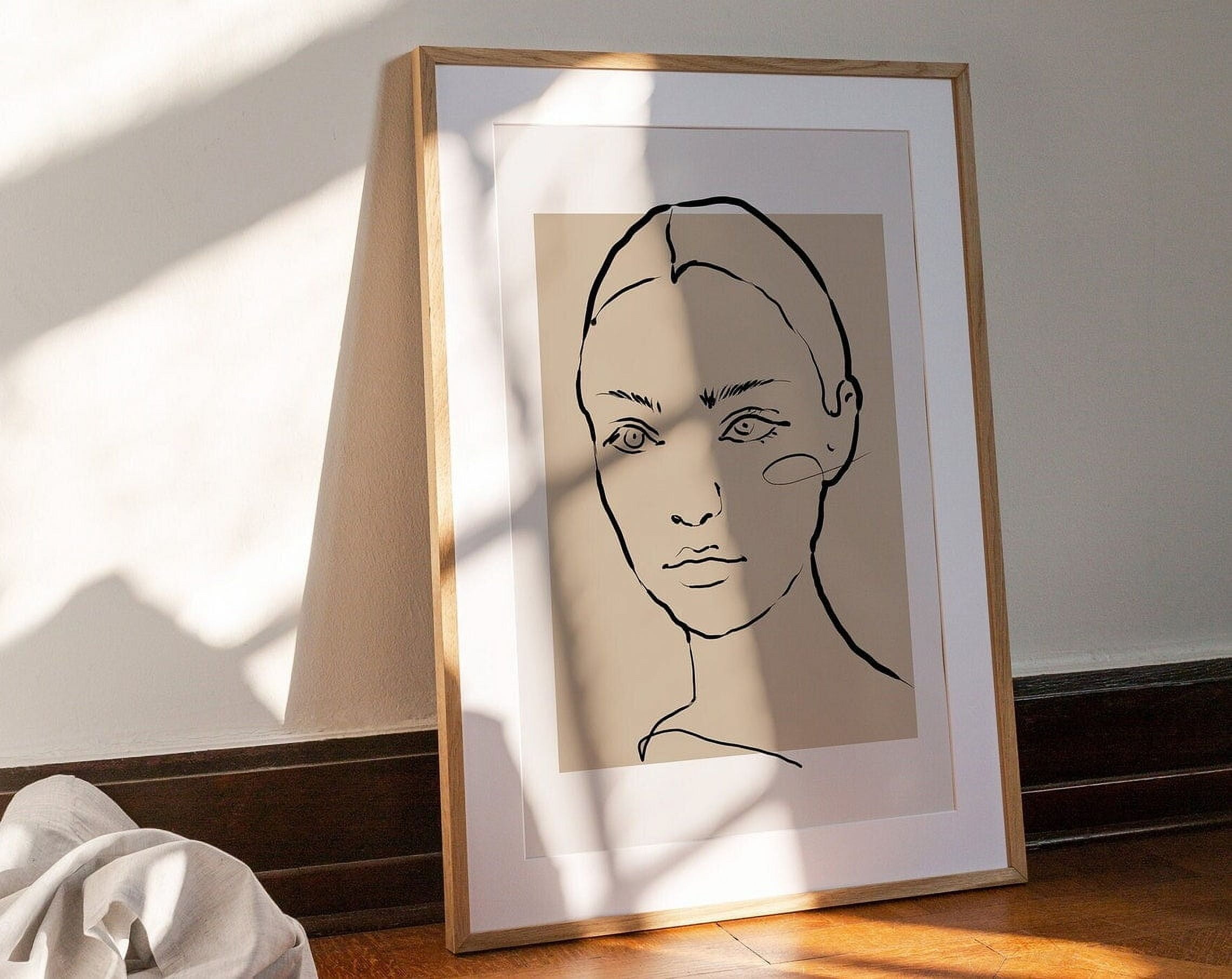 Dopaprint UNFRAMED PAPER POSTER Female Line Art, Female Face Art, Woman ...