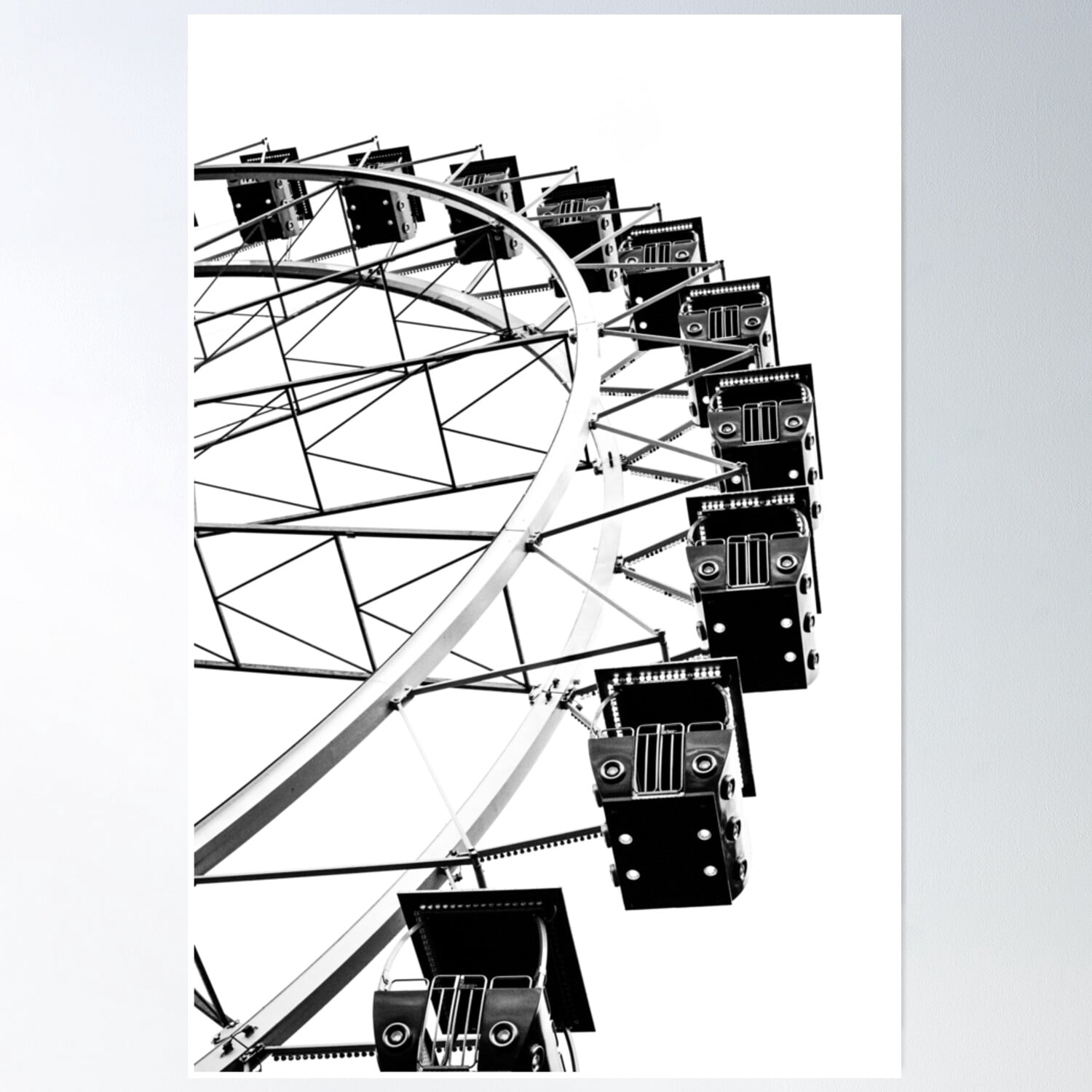 Dopaprint UNFRAMED PAPER POSTER Ferris Wheel Poster Wall Art, Modern ...