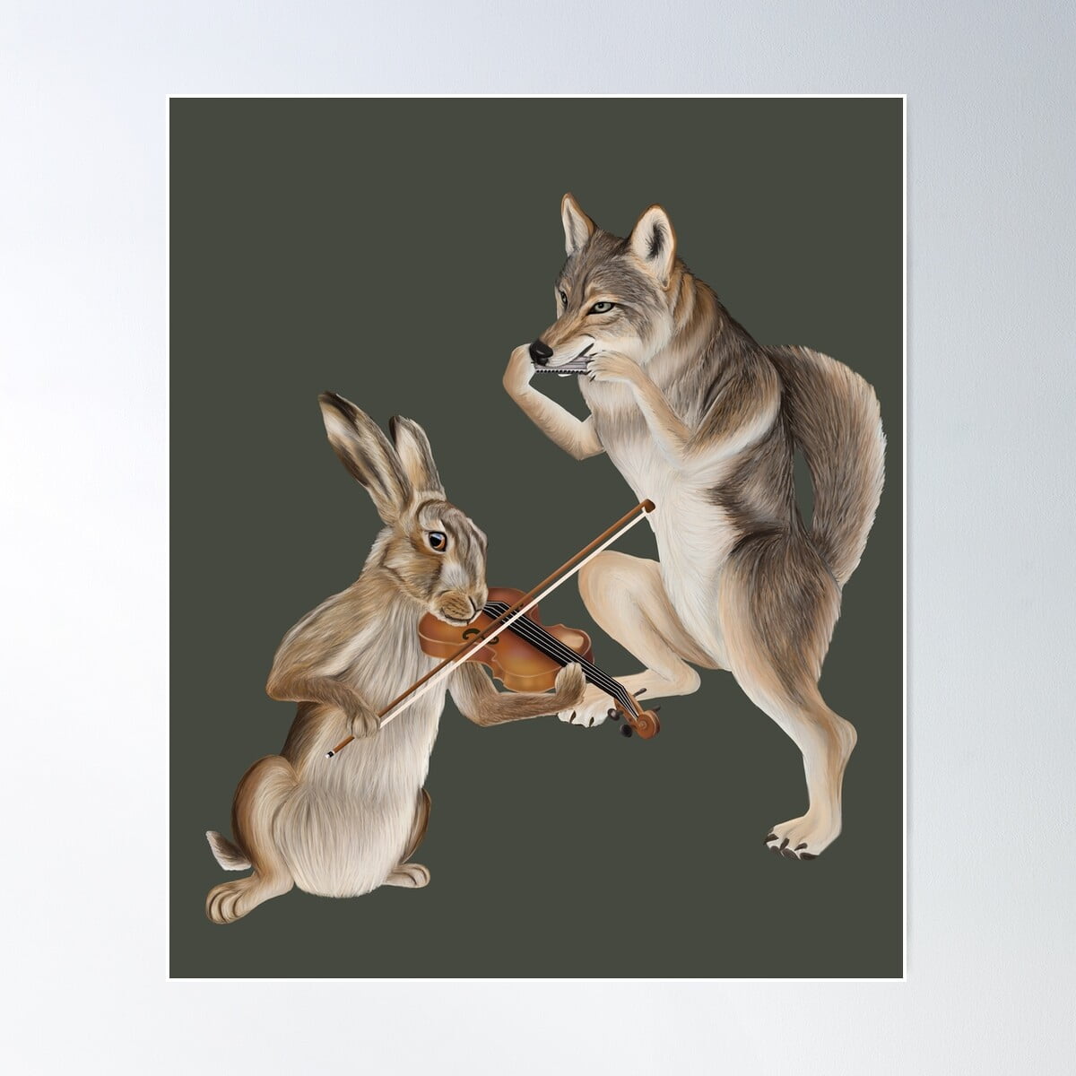 Dopaprint UNFRAMED PAPER POSTER Fiddle And Harmonica - Coyote And A ...