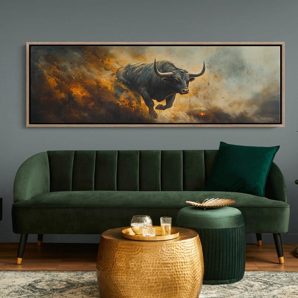 Dopaprint UNFRAMED PAPER POSTER Fierce Charging Bull Poster Art - Bold ...