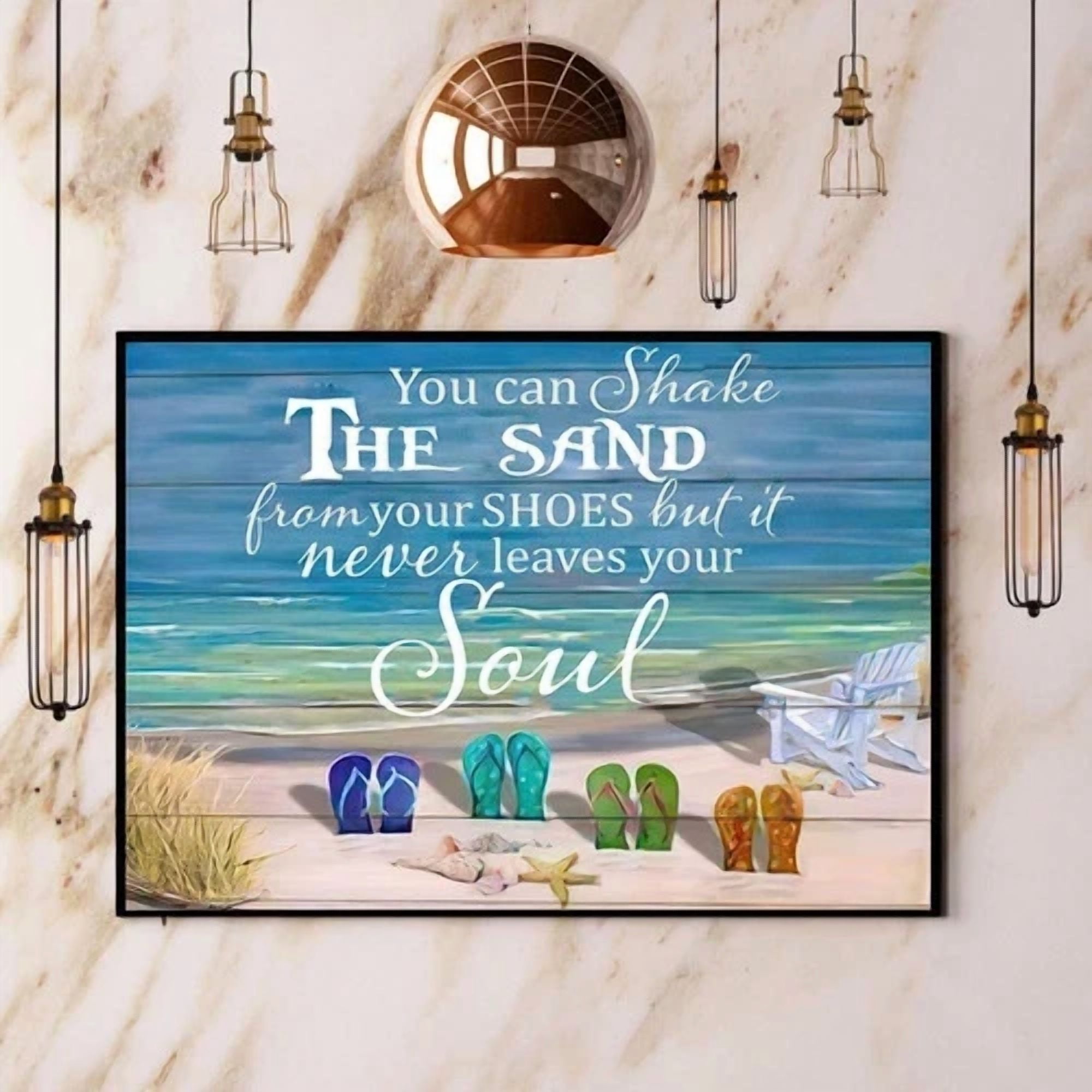 Dopaprint UNFRAMED PAPER POSTER Flip Flops You Can Shake The Sand Beach ...