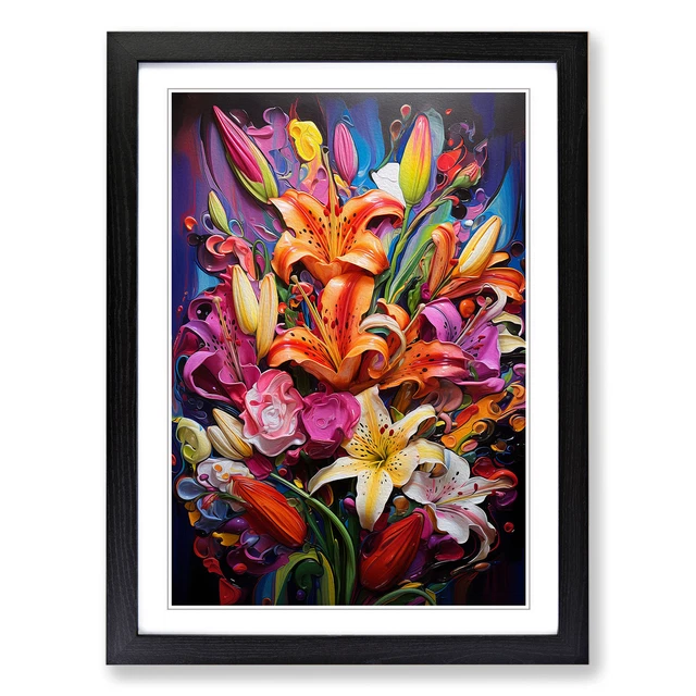 Dopaprint UNFRAMED PAPER POSTER Floral Expressionism No.3 Wall Art ...