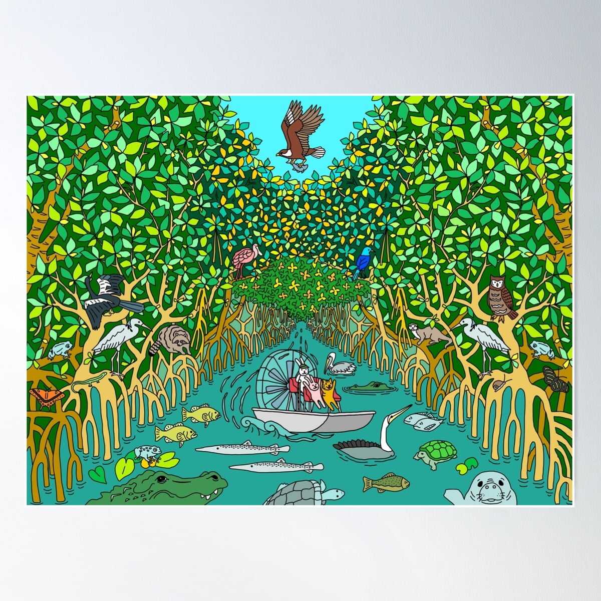 Dopaprint UNFRAMED PAPER POSTER Florida Everglades Mangrove Tour Poster ...