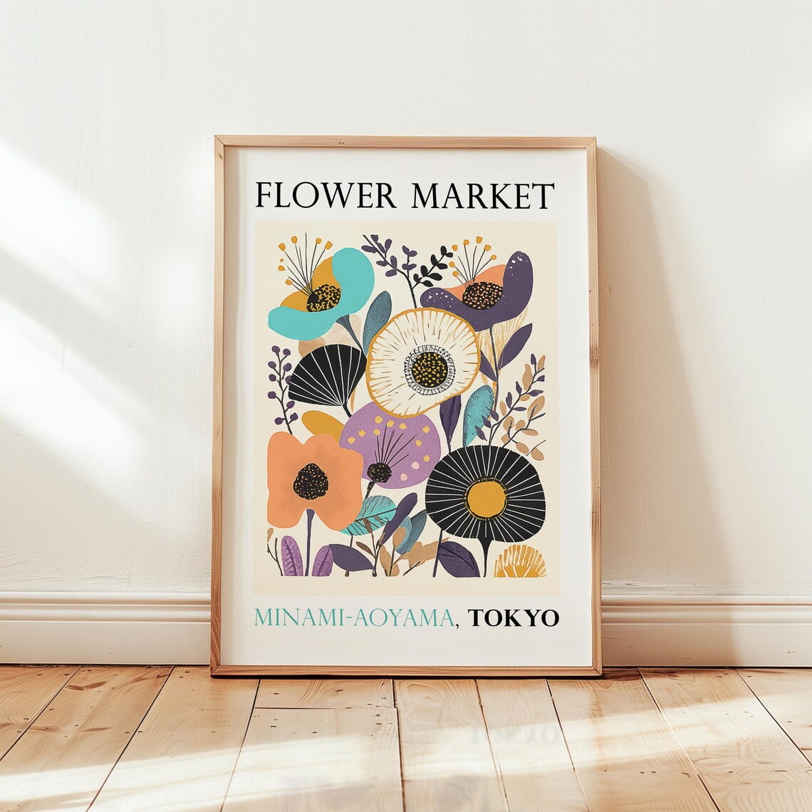 Dopaprint UNFRAMED PAPER POSTER Flower Market Poster Tokyo - Floral Print - Botanical Art ...