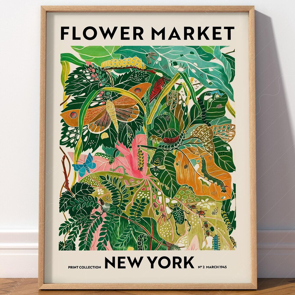 Dopaprint UNFRAMED PAPER POSTER Flower Market Print, New York Poster ...