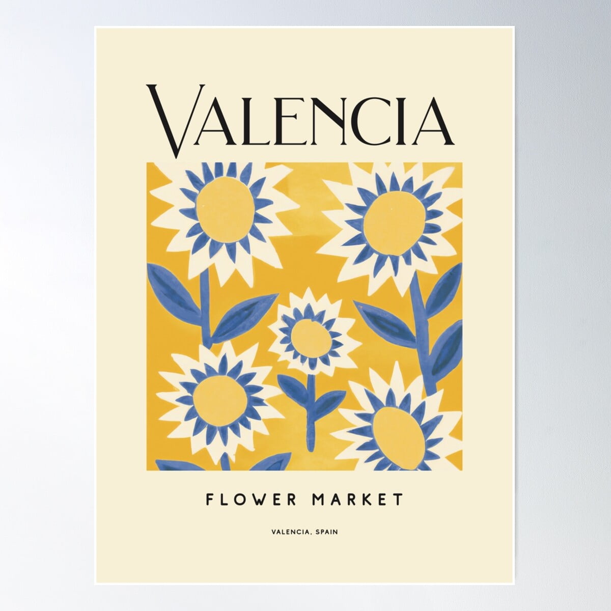 Dopaprint UNFRAMED PAPER POSTER Flower Market Valencia Poster Spain ...