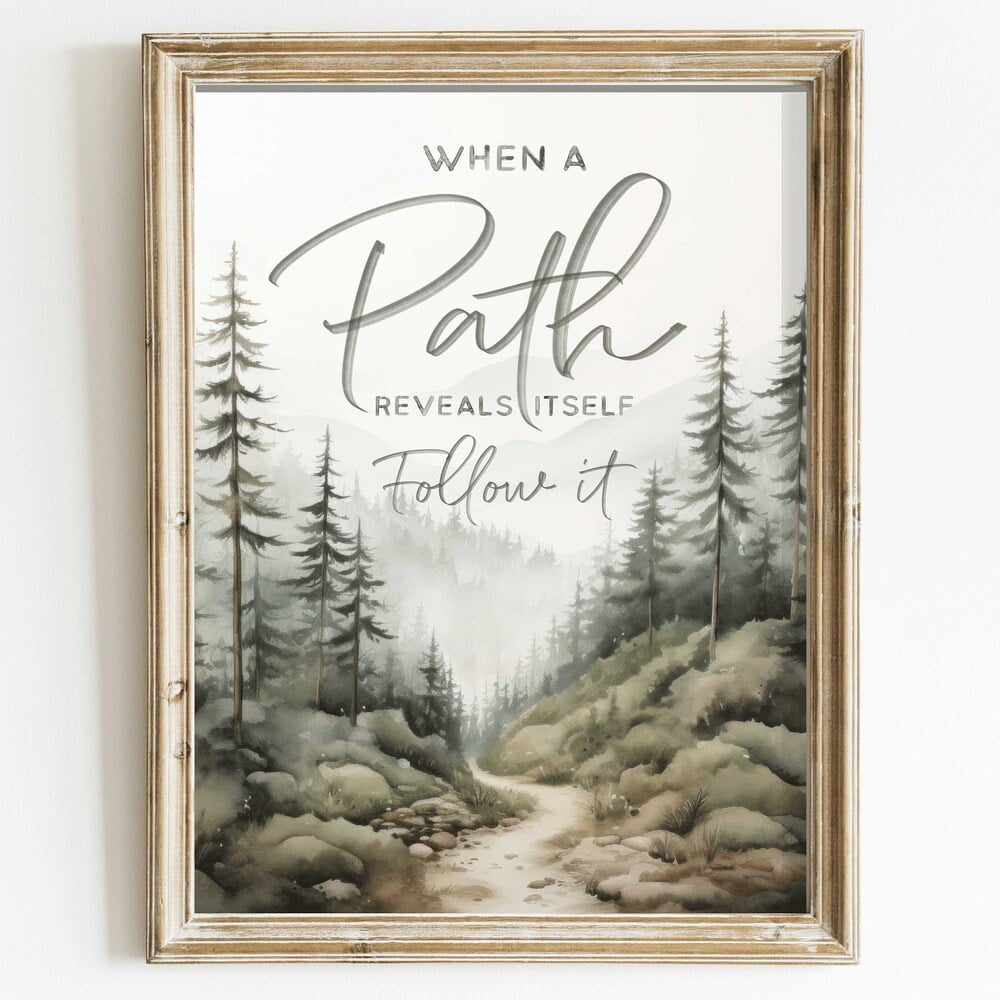 Dopaprint UNFRAMED PAPER POSTER Follow Your Path Inspirational Quote ...