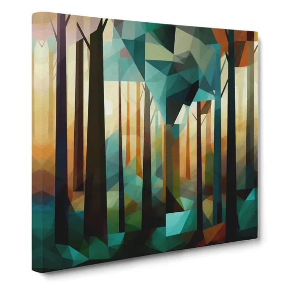 Dopaprint UNFRAMED PAPER POSTER Forest Cubism No.4 Wall Art Print ...