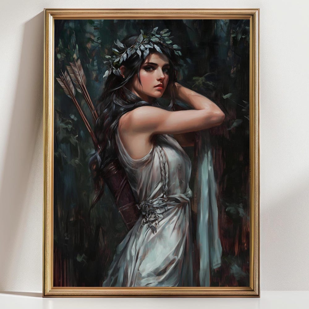Dopaprint UNFRAMED PAPER POSTER Forest Huntress Artemis Art Print ...