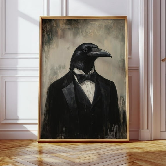 Dopaprint UNFRAMED PAPER POSTER Formal Raven Portrait In Tuxedo, Gothic ...