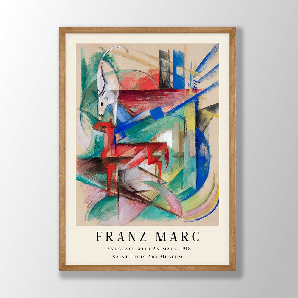Dopaprint UNFRAMED PAPER POSTER Franz Marc Art Print - Landscape With ...