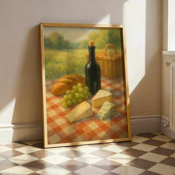 Dopaprint UNFRAMED PAPER POSTER French Picnic Poster – Wine, Cheese ...