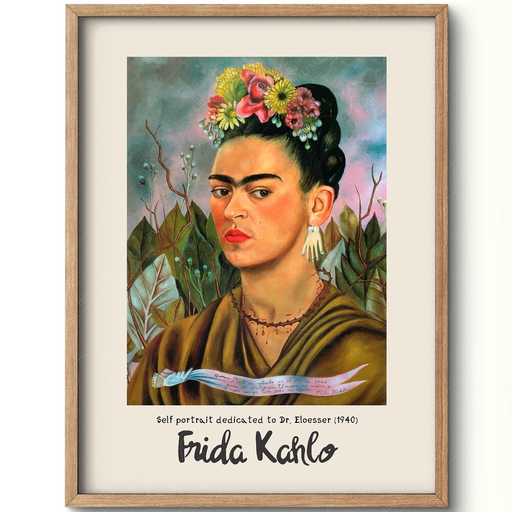 Dopaprint UNFRAMED PAPER POSTER Frida Kahlo Poster, Self Portrait ...