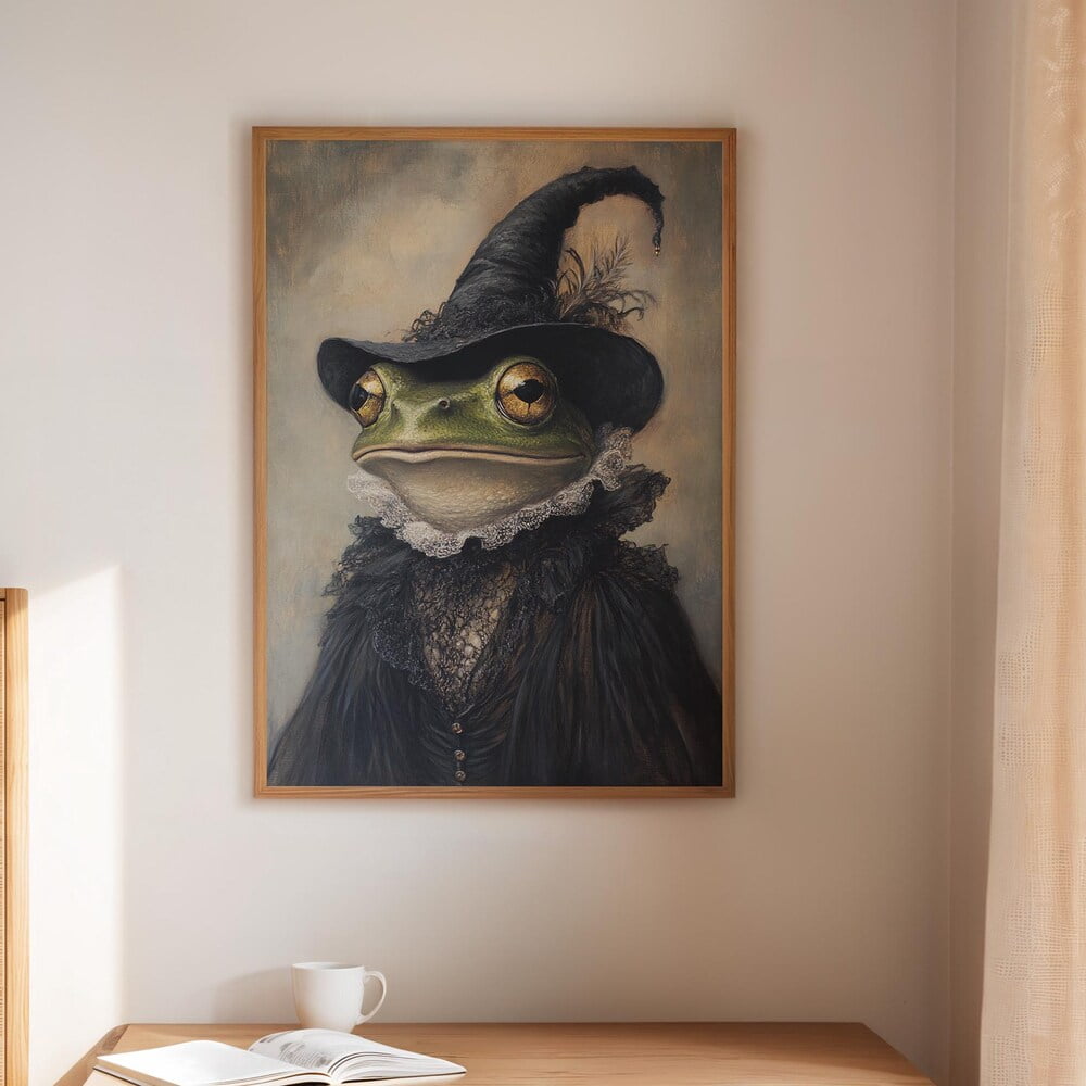 Dopaprint UNFRAMED PAPER POSTER Frog Witc.H Poster Art Whimsical Frog ...