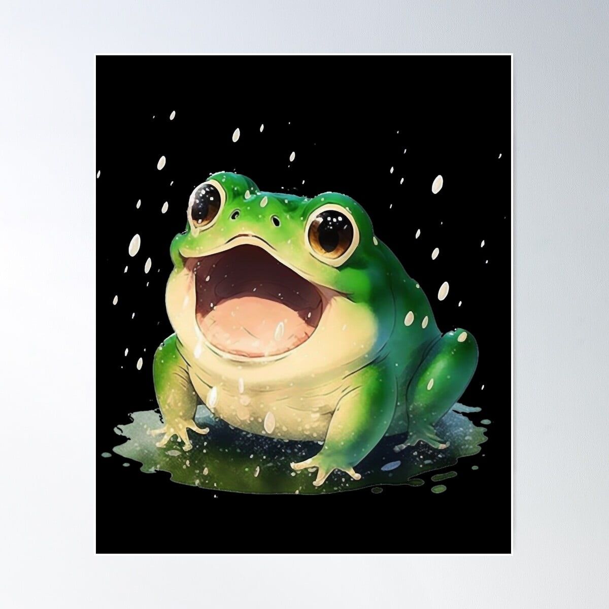 Dopaprint UNFRAMED PAPER POSTER Froggy , Screaming Froggy Poster Wall ...