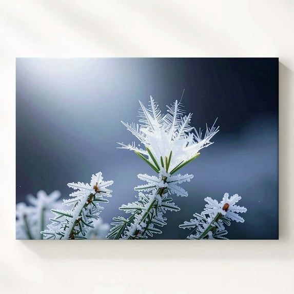 Dopaprint UNFRAMED PAPER POSTER Frosted Pine & Snowflake Poster Macro ...