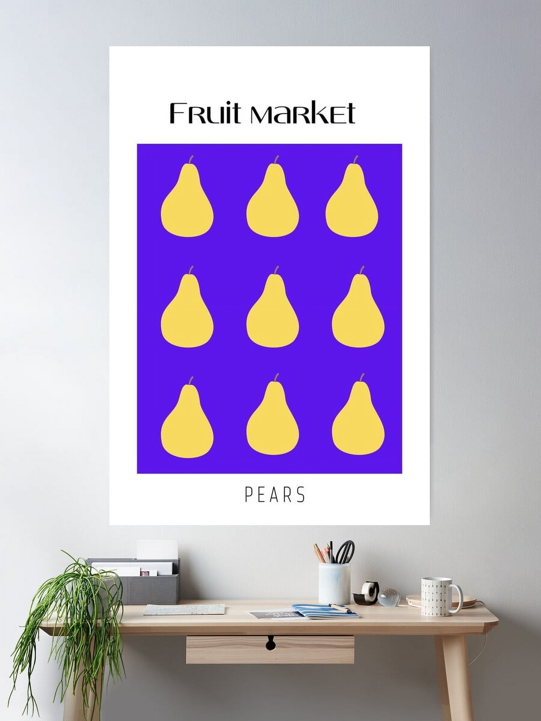 Dopaprint UNFRAMED PAPER POSTER Fruit Market Pears Poster Wall Art ...
